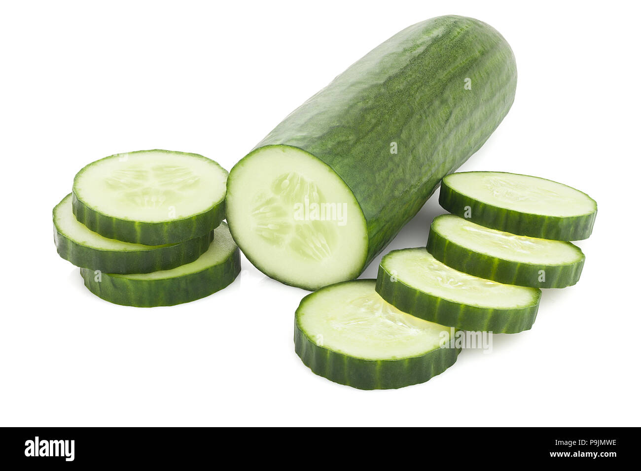Half Cucumber And Isolated Background High Resolution Stock Photography ...