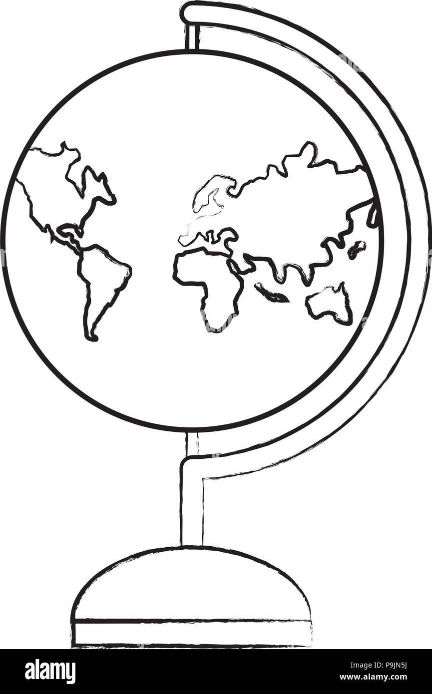 geography tool icon over white background, vector illustration Stock ...