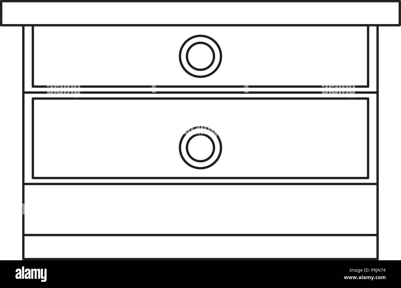 drawer over white background, vector illustration Stock Vector Image ...