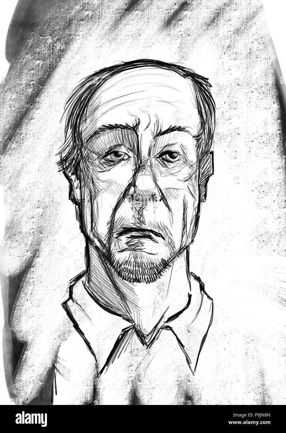 Art Drawing Face Man Sketch High Resolution Stock Photography and ...
