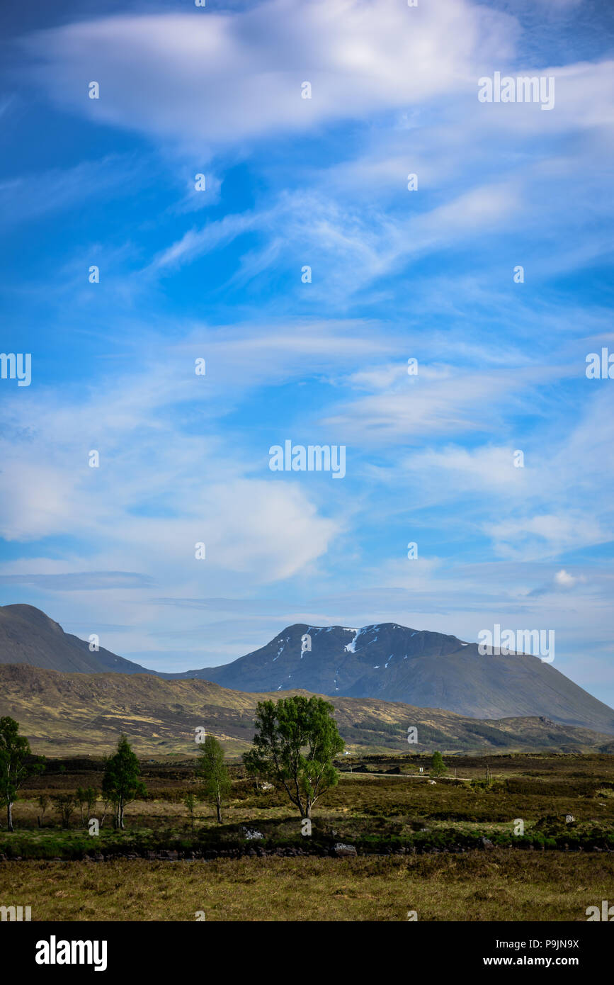 Scottish landscape. mountains and beautiful sky above Scotland Stock ...