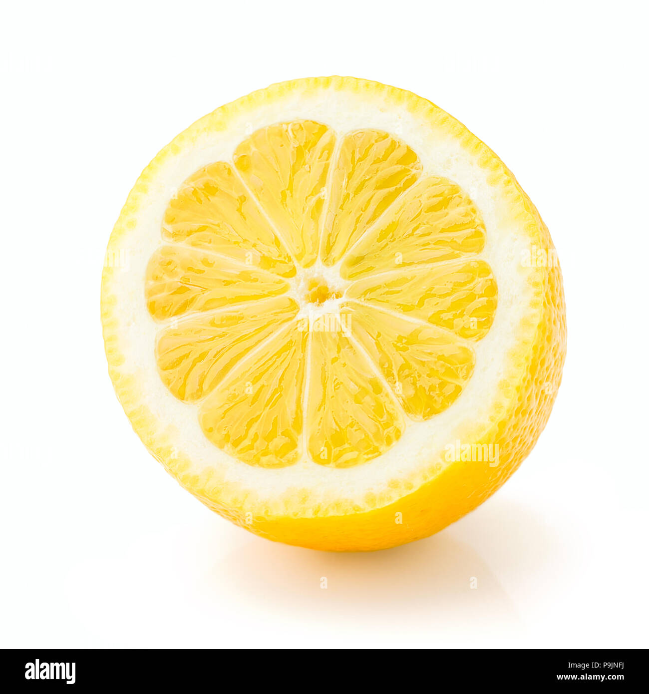 Lemon on white background Stock Photo - Alamy