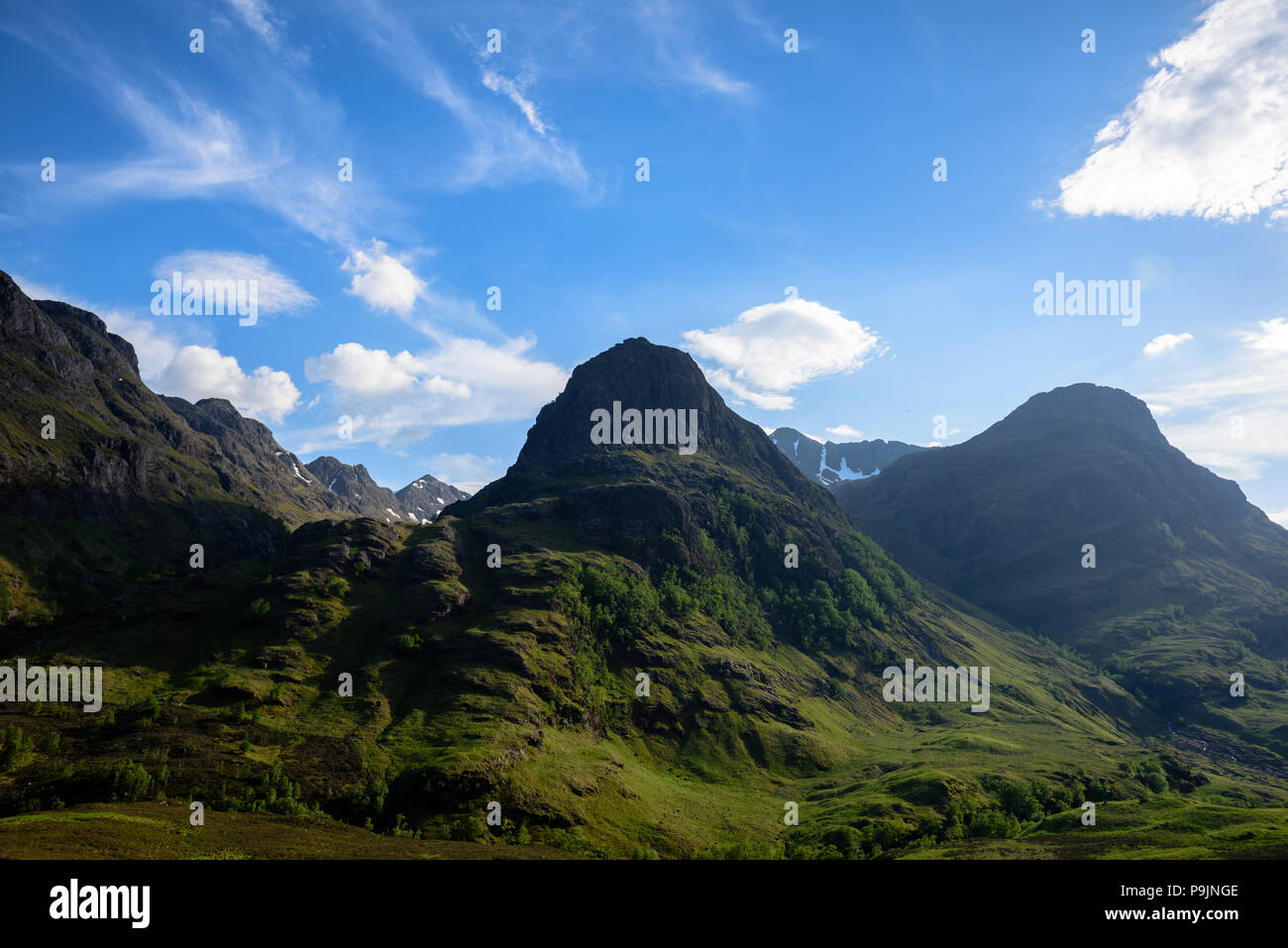 Scottish landscape. mountains and beautiful sky above Scotland Stock ...