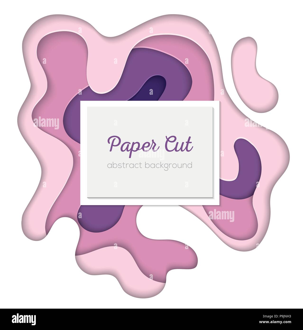 Abstract poster - vector paper cut illustration Stock Vector Image ...