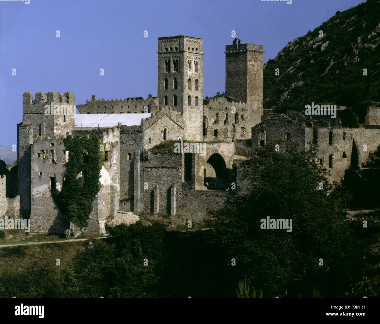 Overview of the Monastery of Sant Pere de Roda Stock Photo - Alamy
