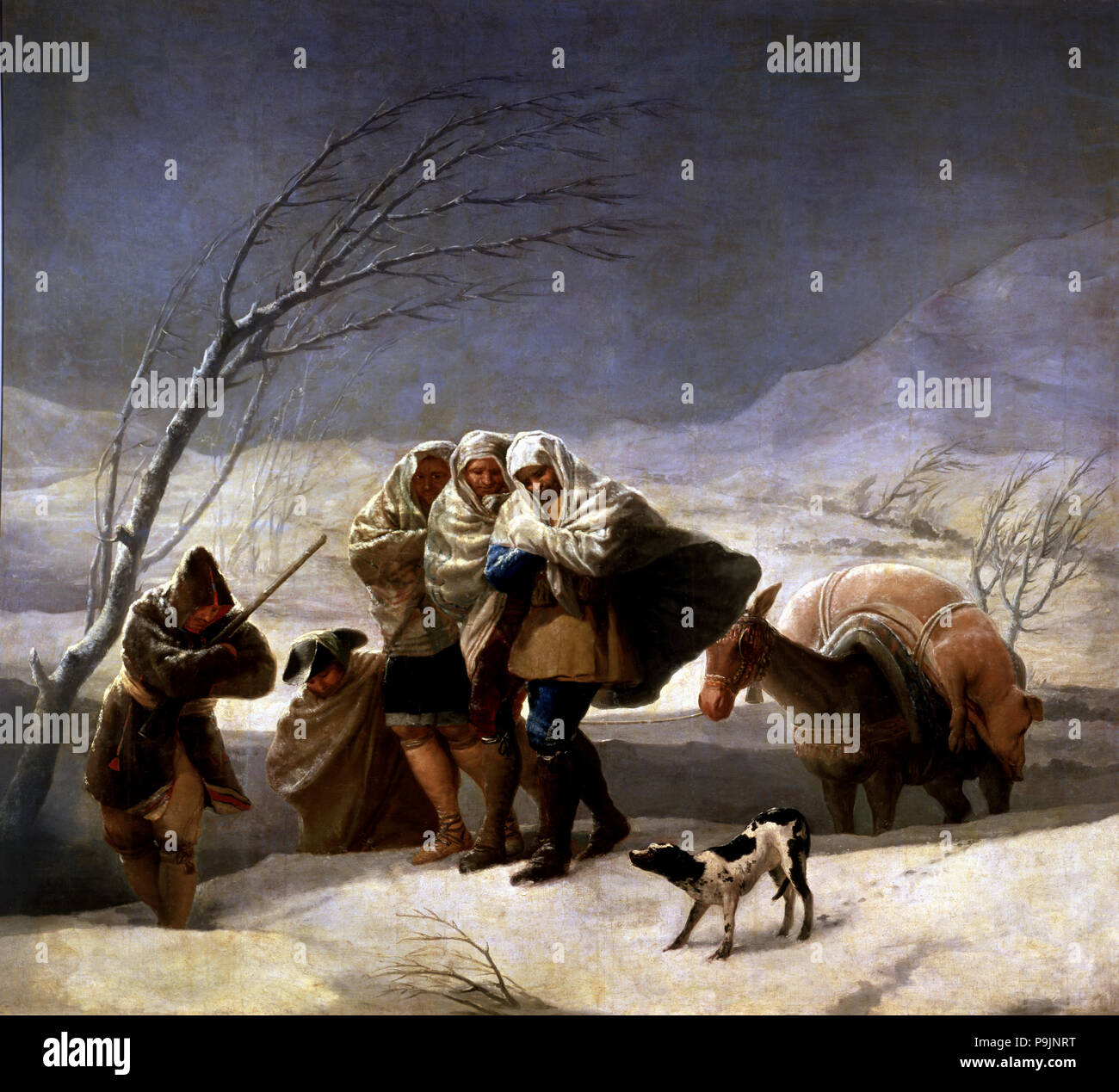 The snowstorm or winter. 1786. goya hi-res stock photography and images ...