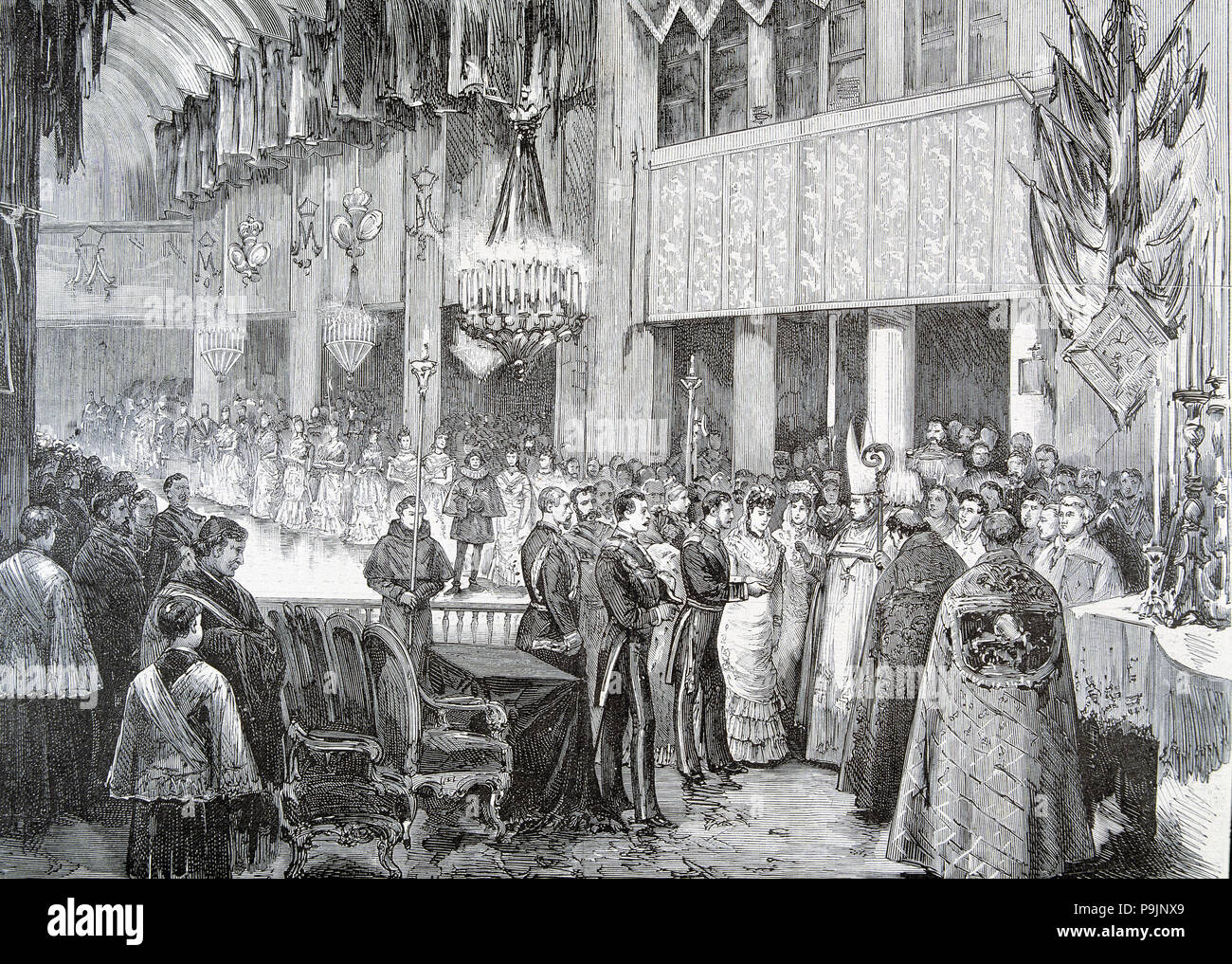 Wedding of King Alphonse XII of Spain (1857 - 1885) with Princess ...