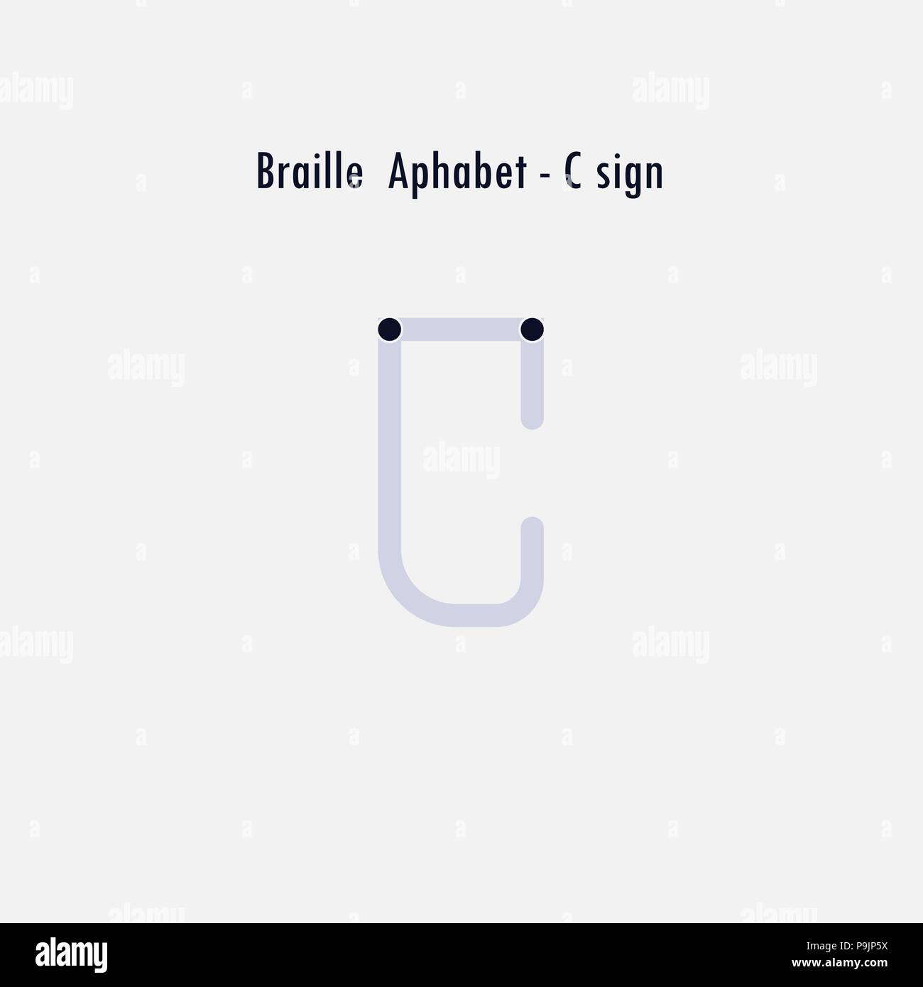 Creative english version of Braille alphabet design element.Braille ...