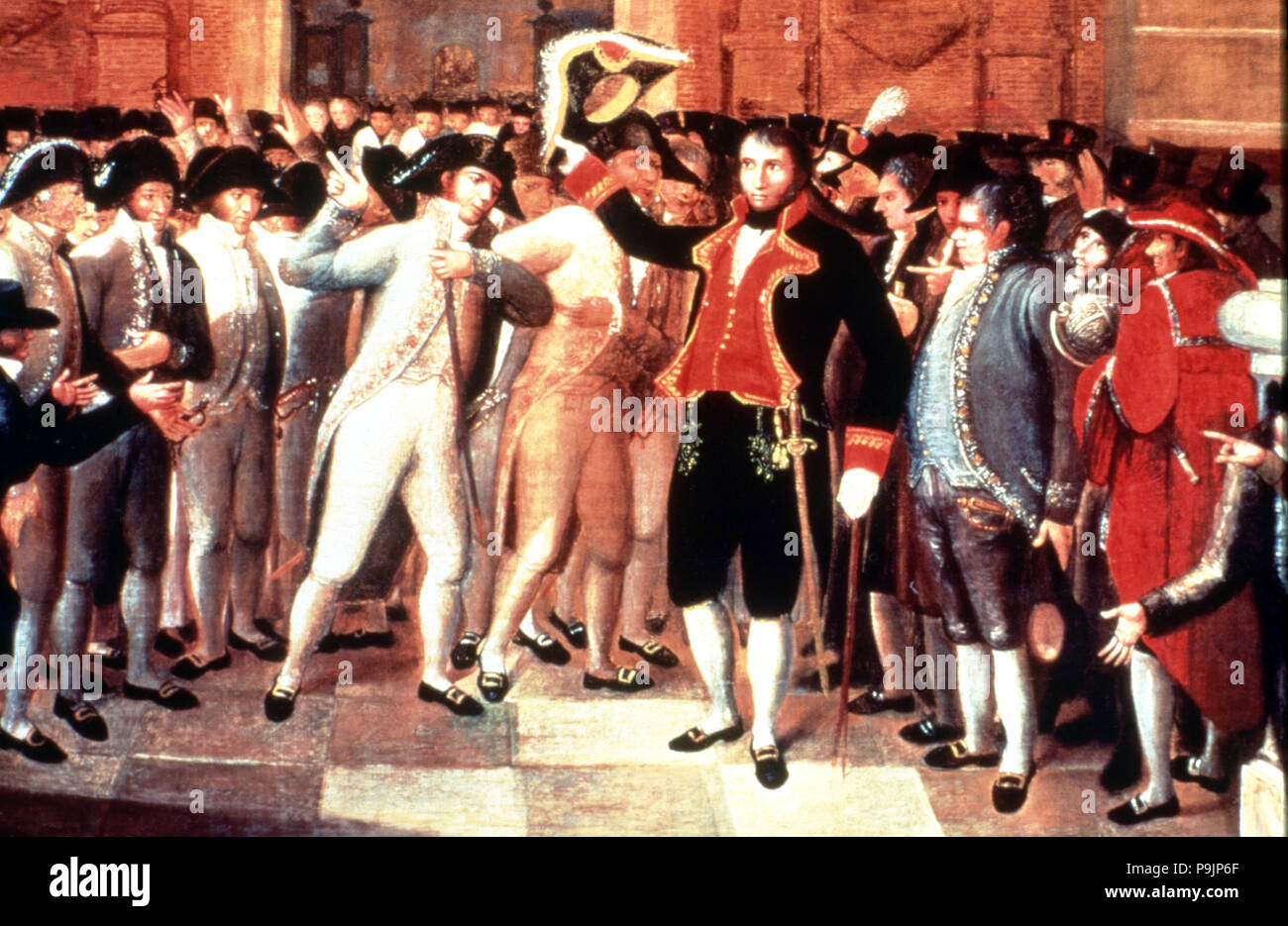 Detail of oil Painting of the Declaration of Independence of Venezuela ...