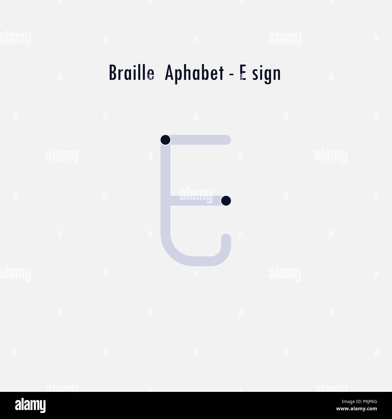 Creative english version of Braille alphabet design element.Braille ...