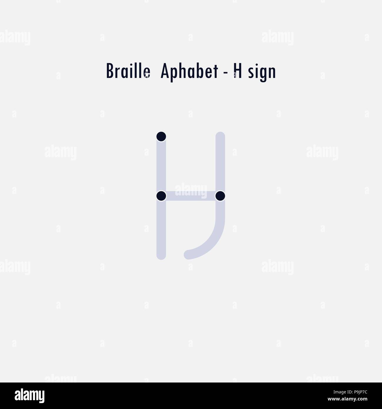 Creative english version of Braille alphabet design element.Braille ...