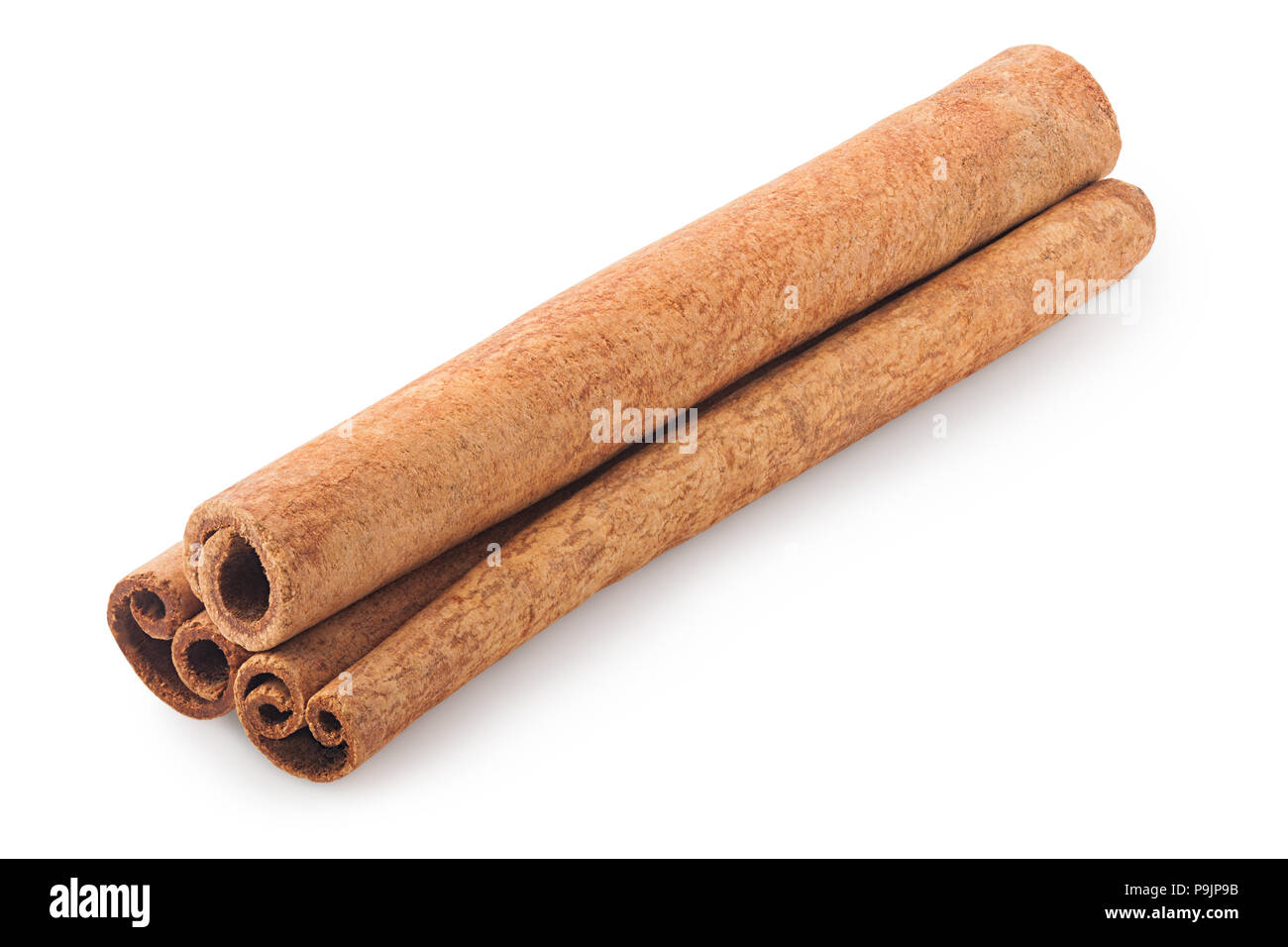 cinnamon, clipping path, isolated on white background Stock Photo - Alamy