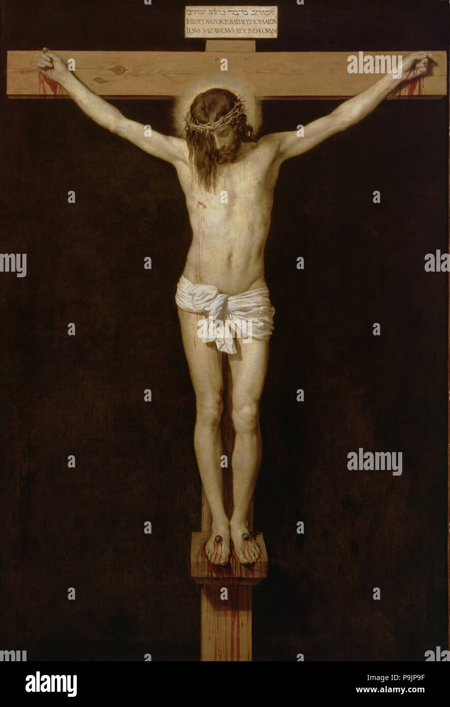 'Christ crucified', 1639, oil painting by Diego Velazquez Stock Photo - Alamy