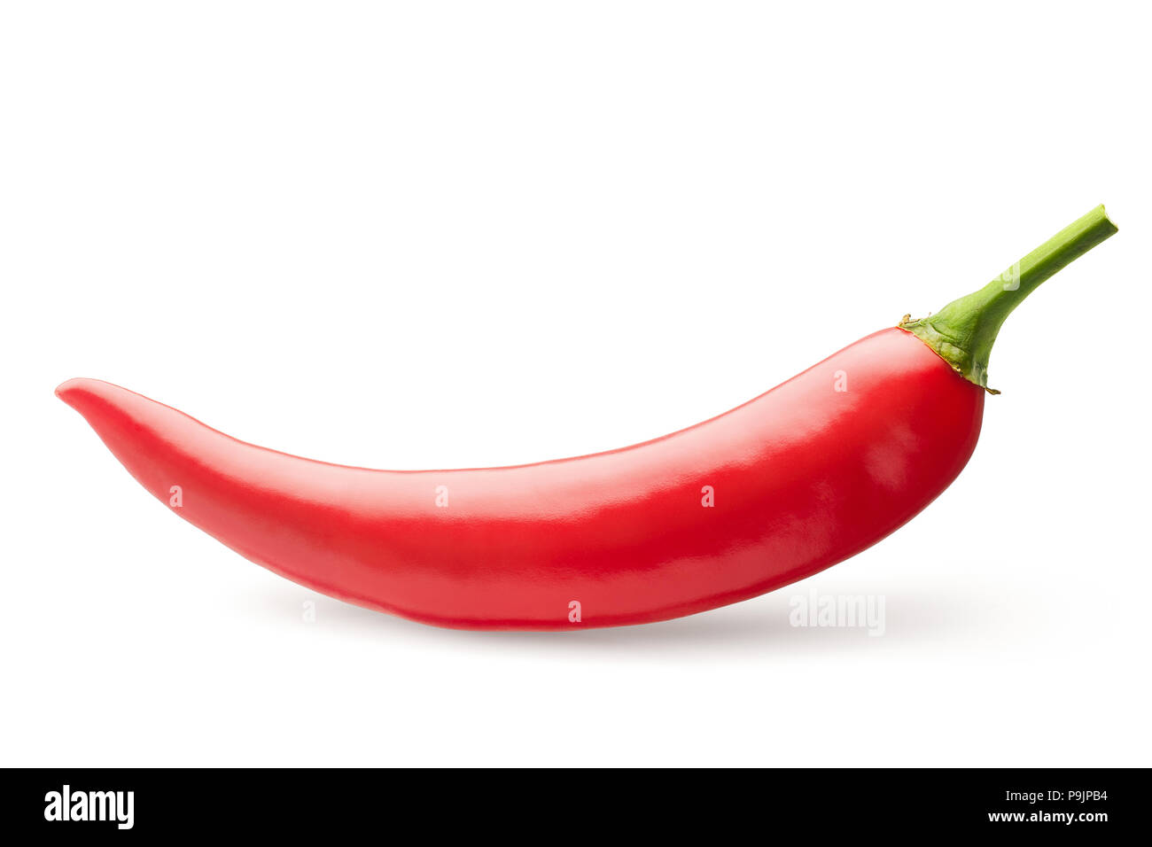 Fresh raw red hot chilli pepper on white background, isolated, h Stock ...
