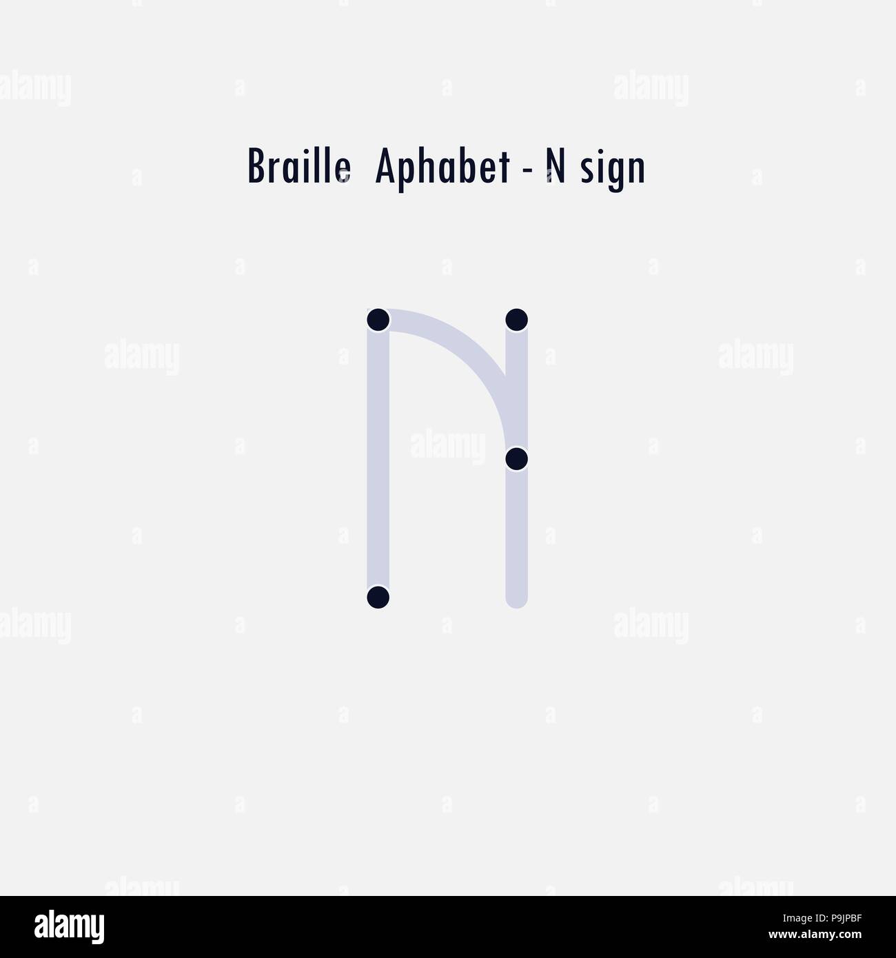 Creative english version of Braille alphabet design element.Braille ...