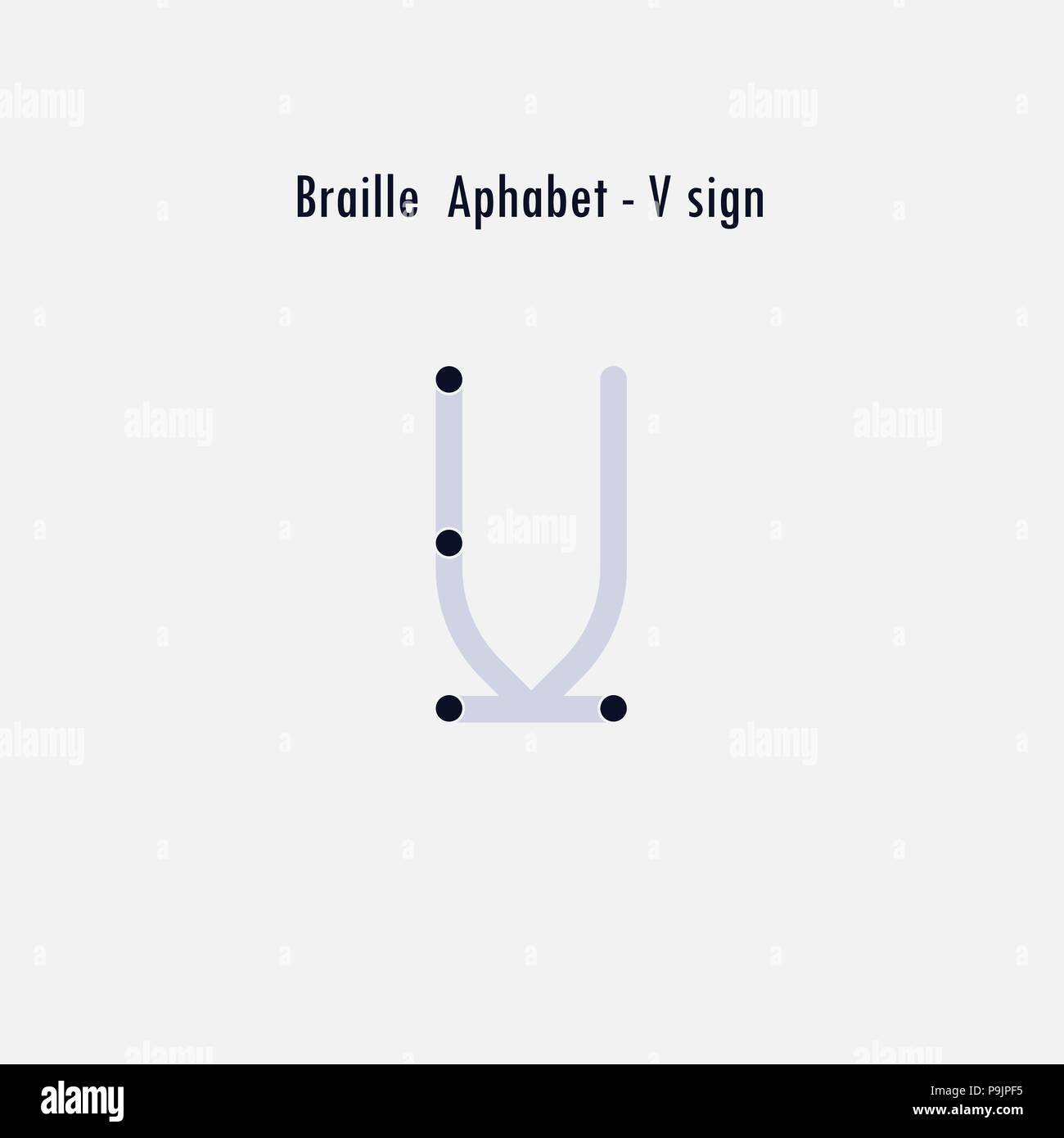 Creative english version of Braille alphabet design element.Braille ...