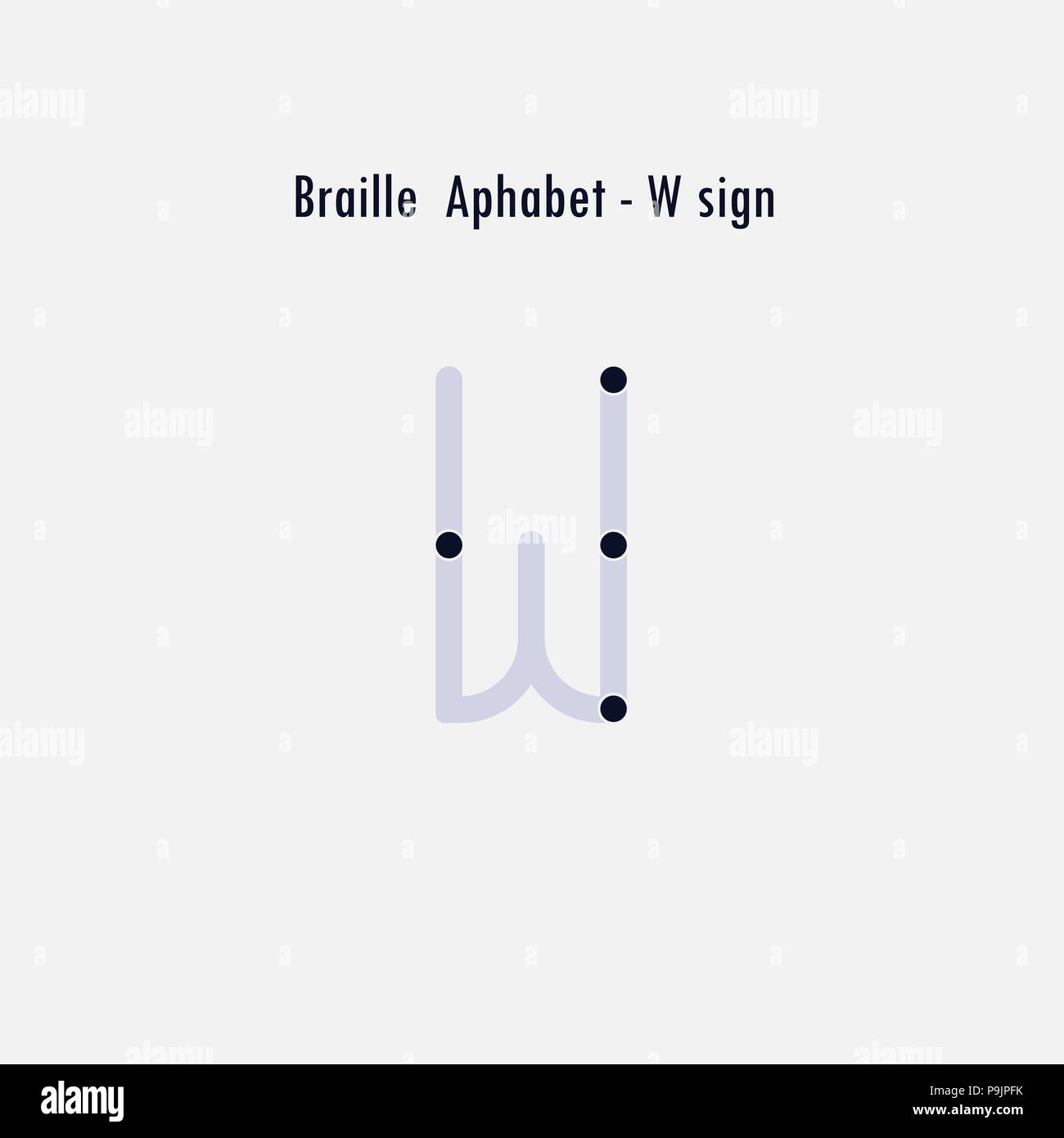 Creative english version of Braille alphabet design element.Braille ...