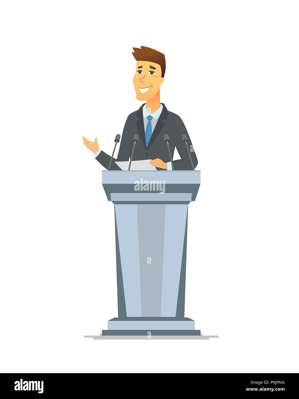 Audience public speaker cartoon Cut Out Stock Images & Pictures - Alamy