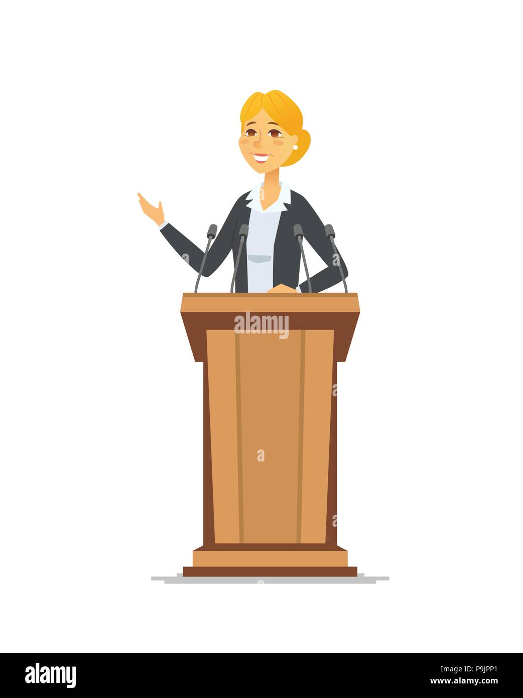 Female politician - cartoon people character isolated illustration ...