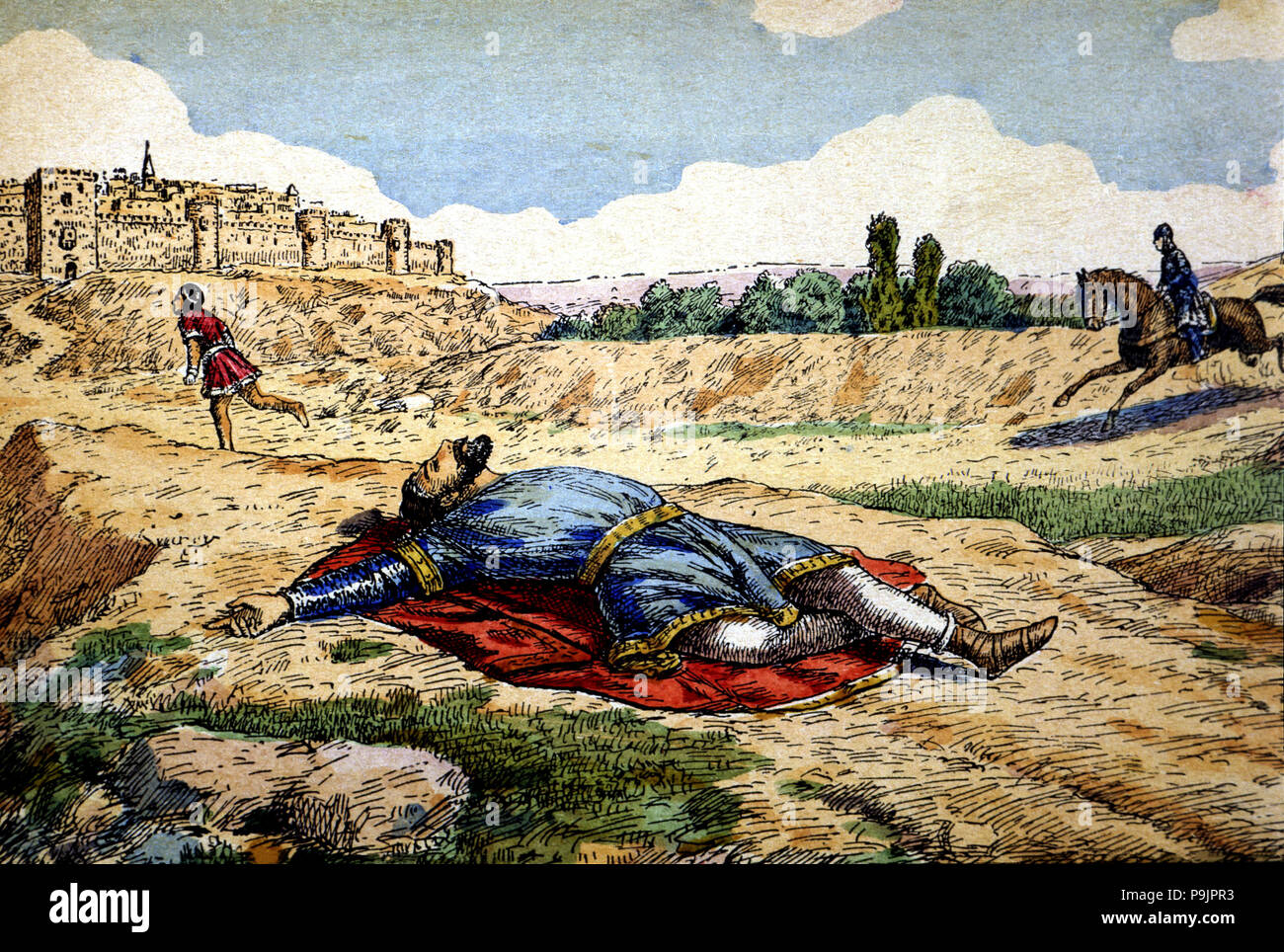 Death of King Sancho II of Castile and Leon in 1072 at hands of Bellido ...