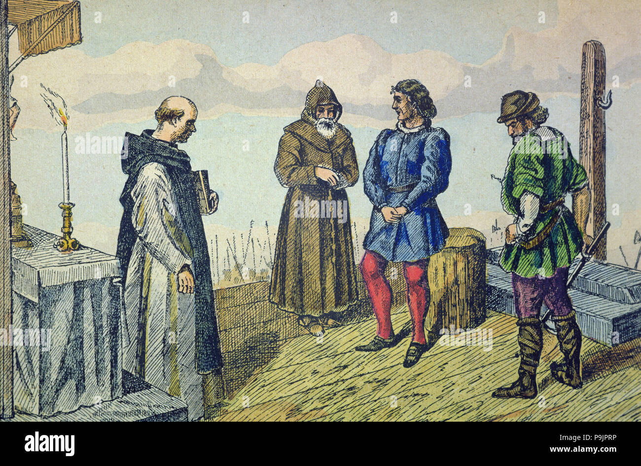 Execution of the Castilian nobleman Alvaro de Luna in Valladolid in ...