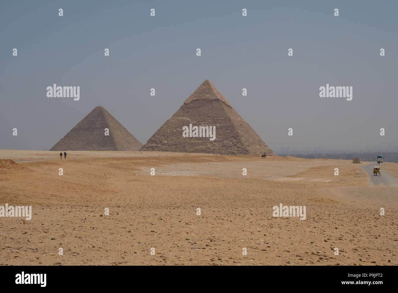 View of the pyramids of Giza, Egypt Stock Photo - Alamy
