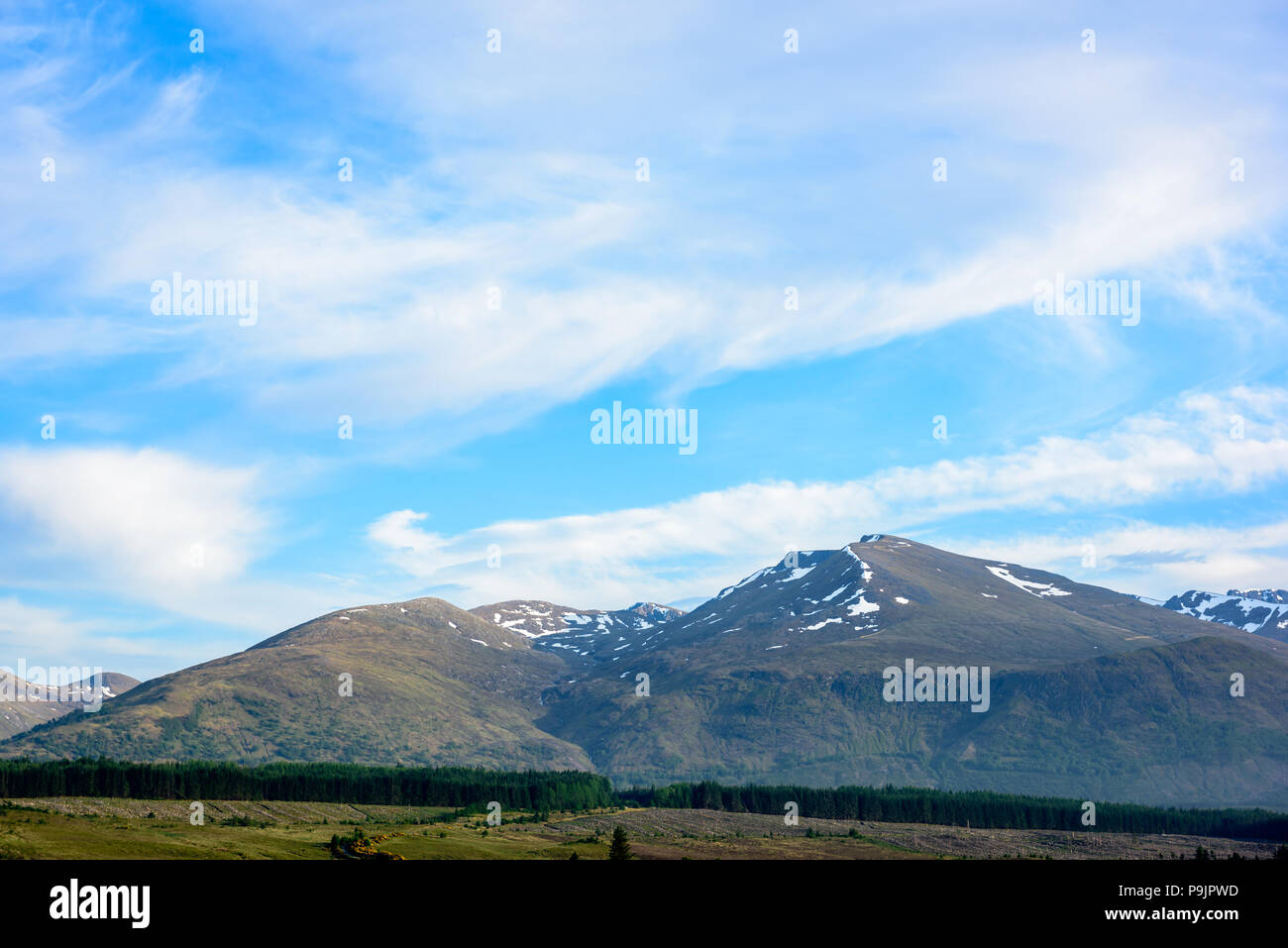 Scottish landscape. mountains and beautiful sky above Scotland Stock ...