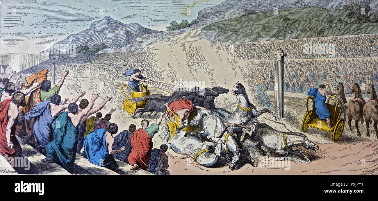 Greek in chariot hi-res stock photography and images - Alamy