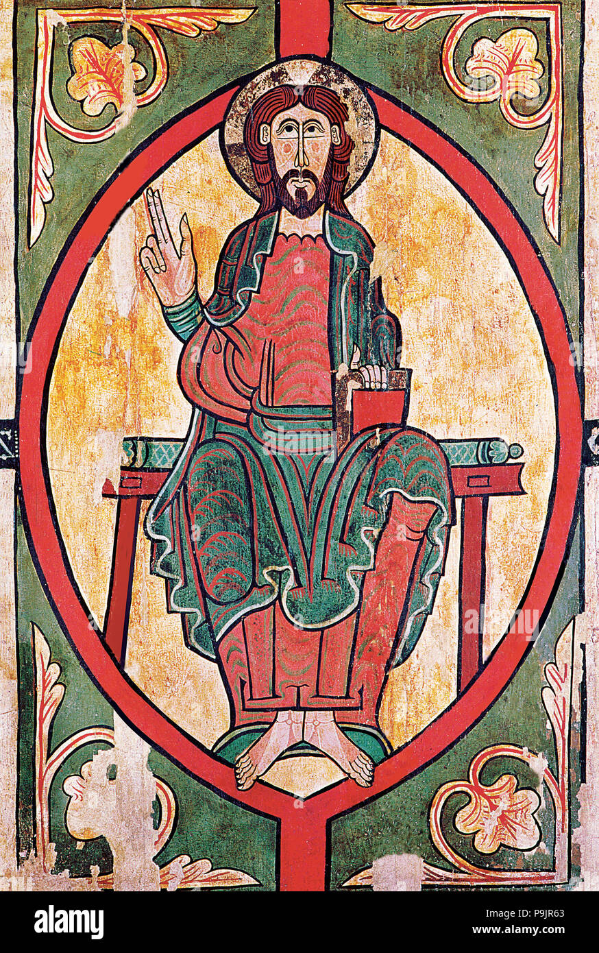 Pantocrator', Romanesque Table from 11st - 12th century Stock Photo - Alamy