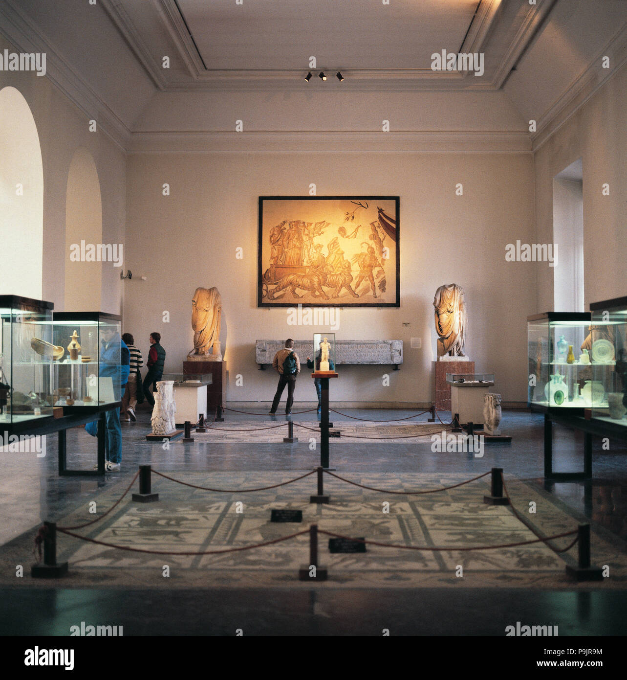 Interior of a room of the National Archaeological Museum in Madrid ...