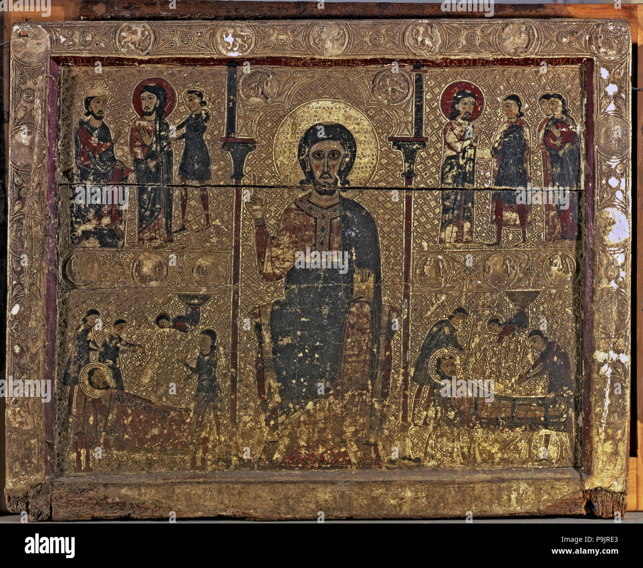 Frontal of the altar of San Vicente, tempera painting from the church ...
