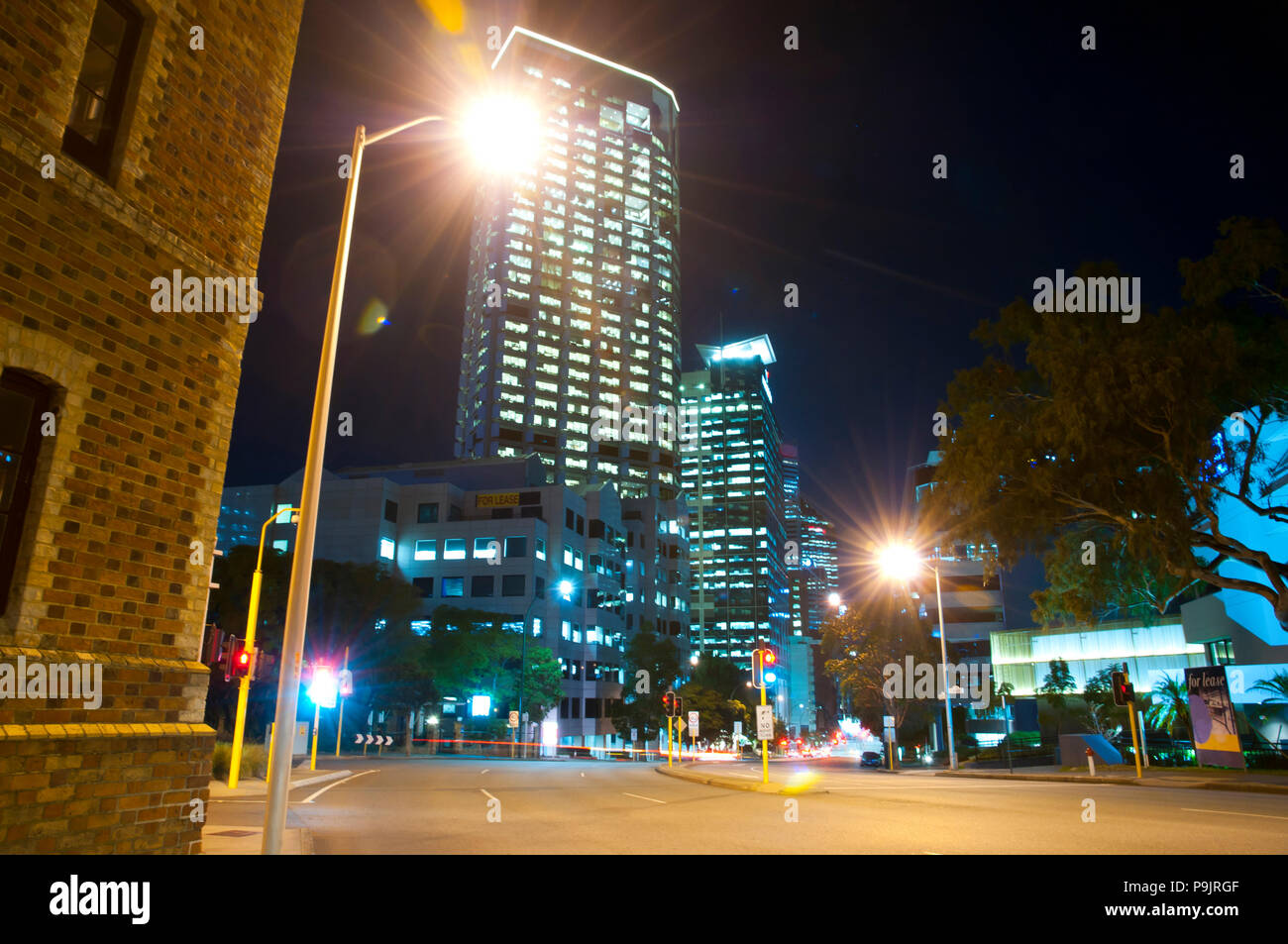 Perth City at Night - Australia Stock Photo - Alamy