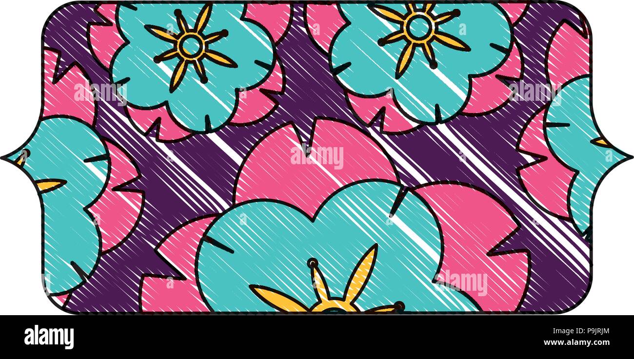 banner with beautiful flowers pattern, colorful design. vector ...