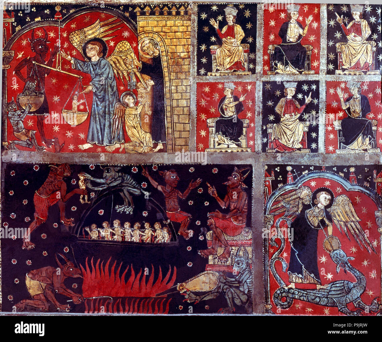 Detail of the right side of the altar front 'Master of Soriguerola ...