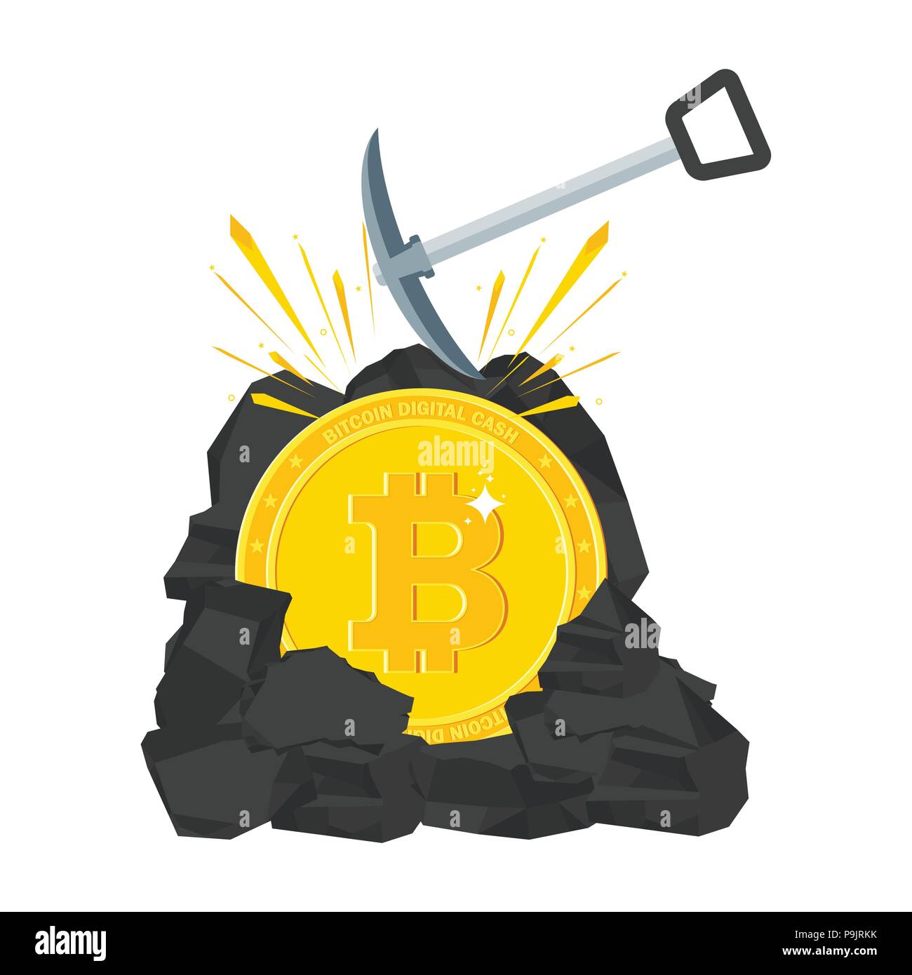 bitcoin mining concept Stock Vector Image & Art - Alamy
