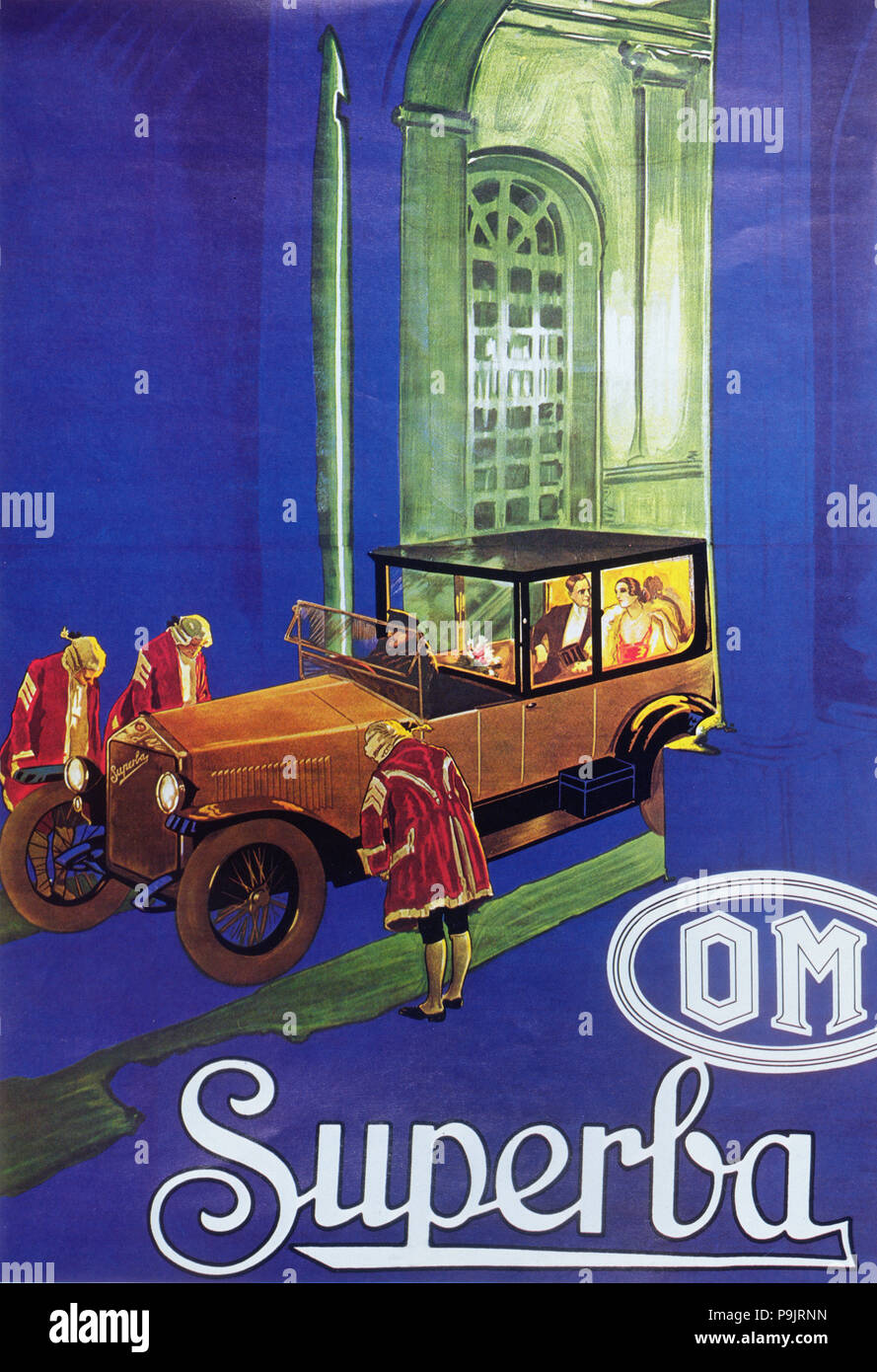 Advertising of automobiles OM (Officine Meccaniche), Superba model ...