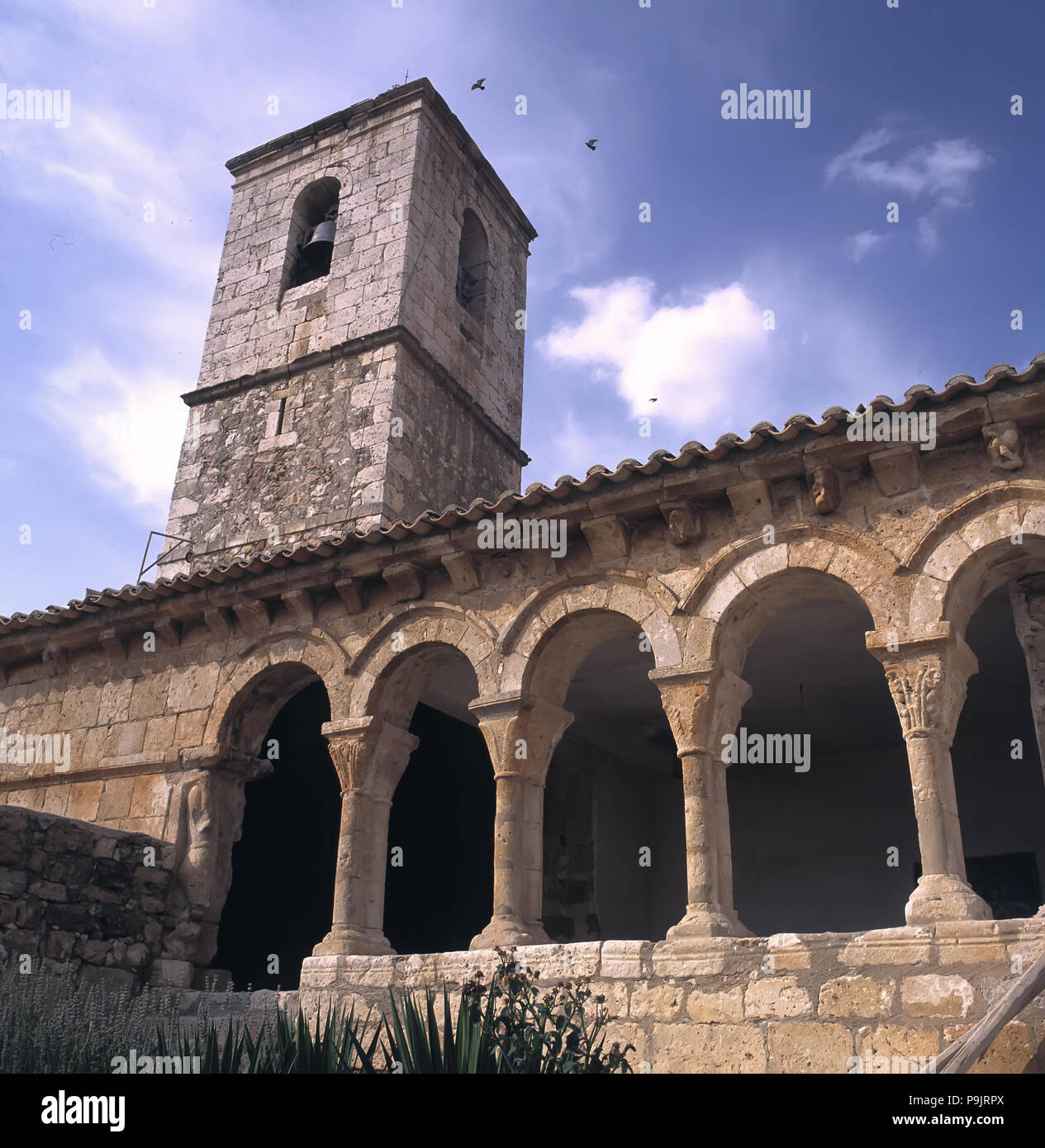 Detail of the arches of the narthex of the church of Santa Cristina in ...