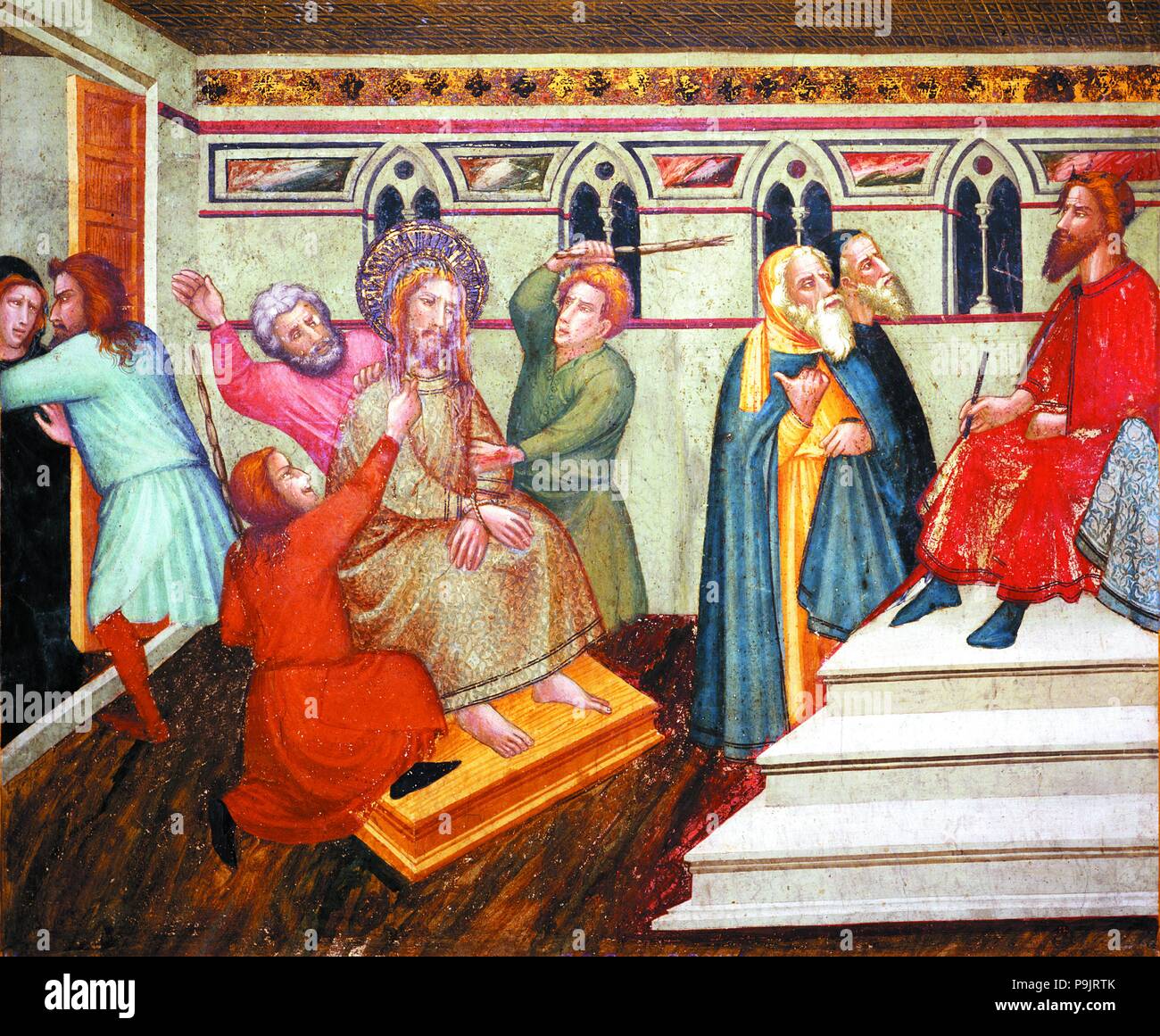 'Beating of Jesus', detail of the Paintings in the Chapel of St ...