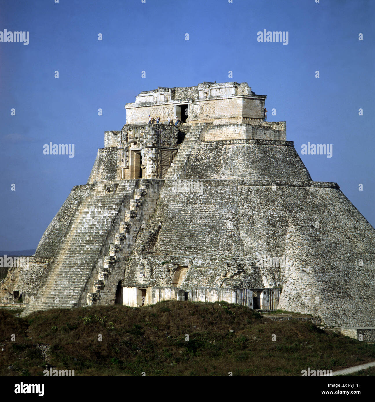Uxmal, Pyramid of the Magician Stock Photo - Alamy