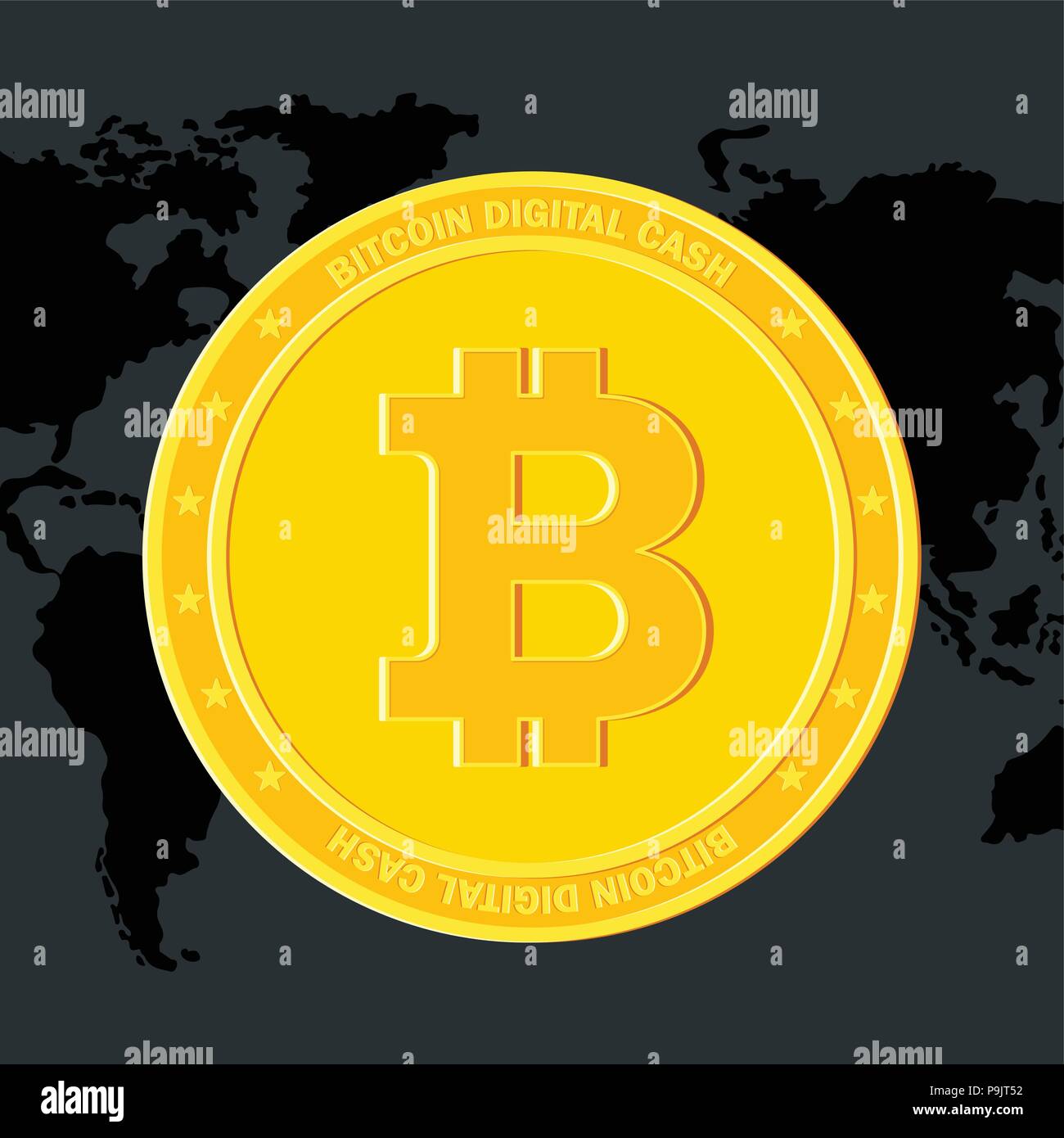 World map network crypto Stock Vector Images - Alamy