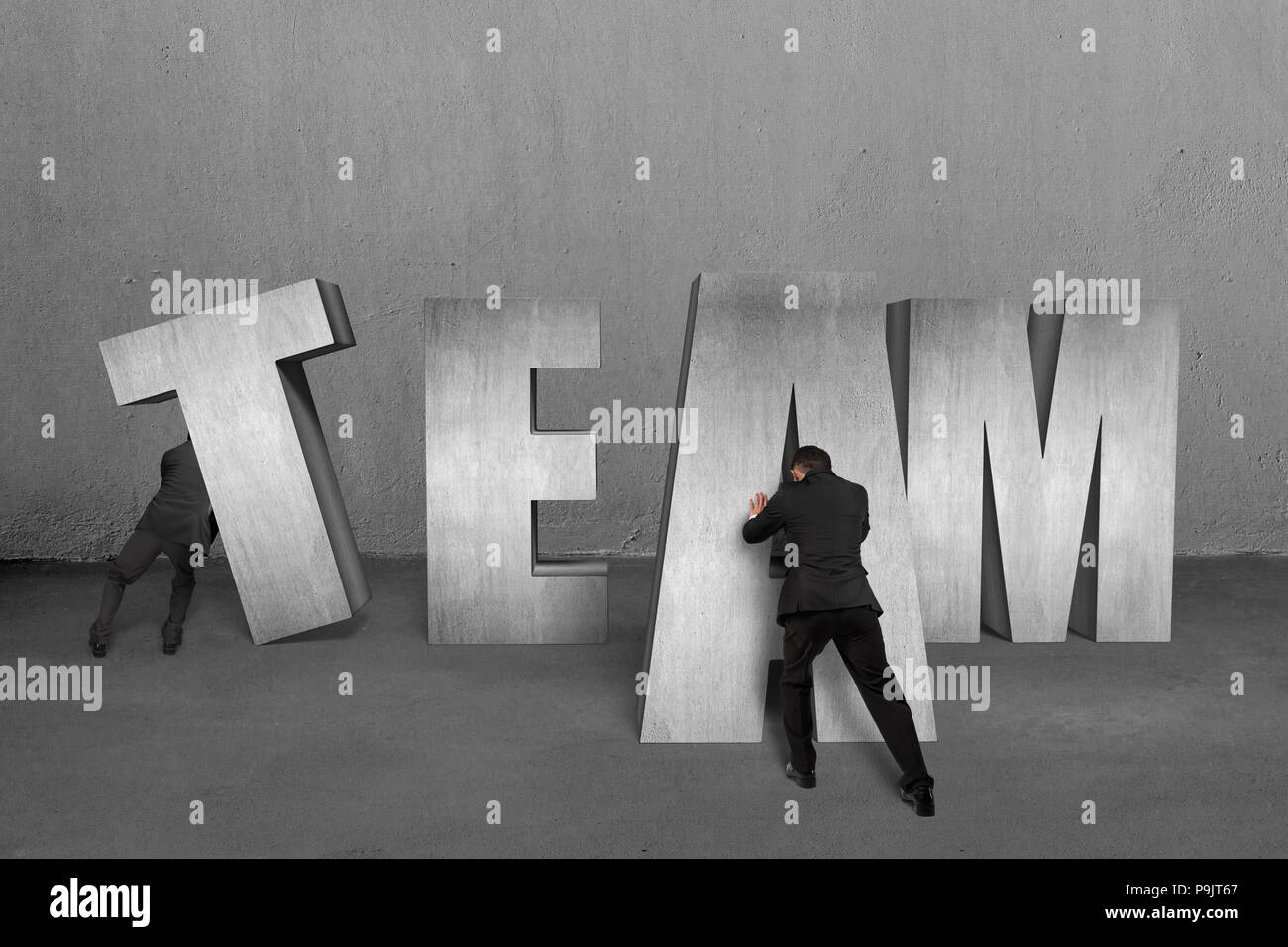 Team together push hi-res stock photography and images - Alamy