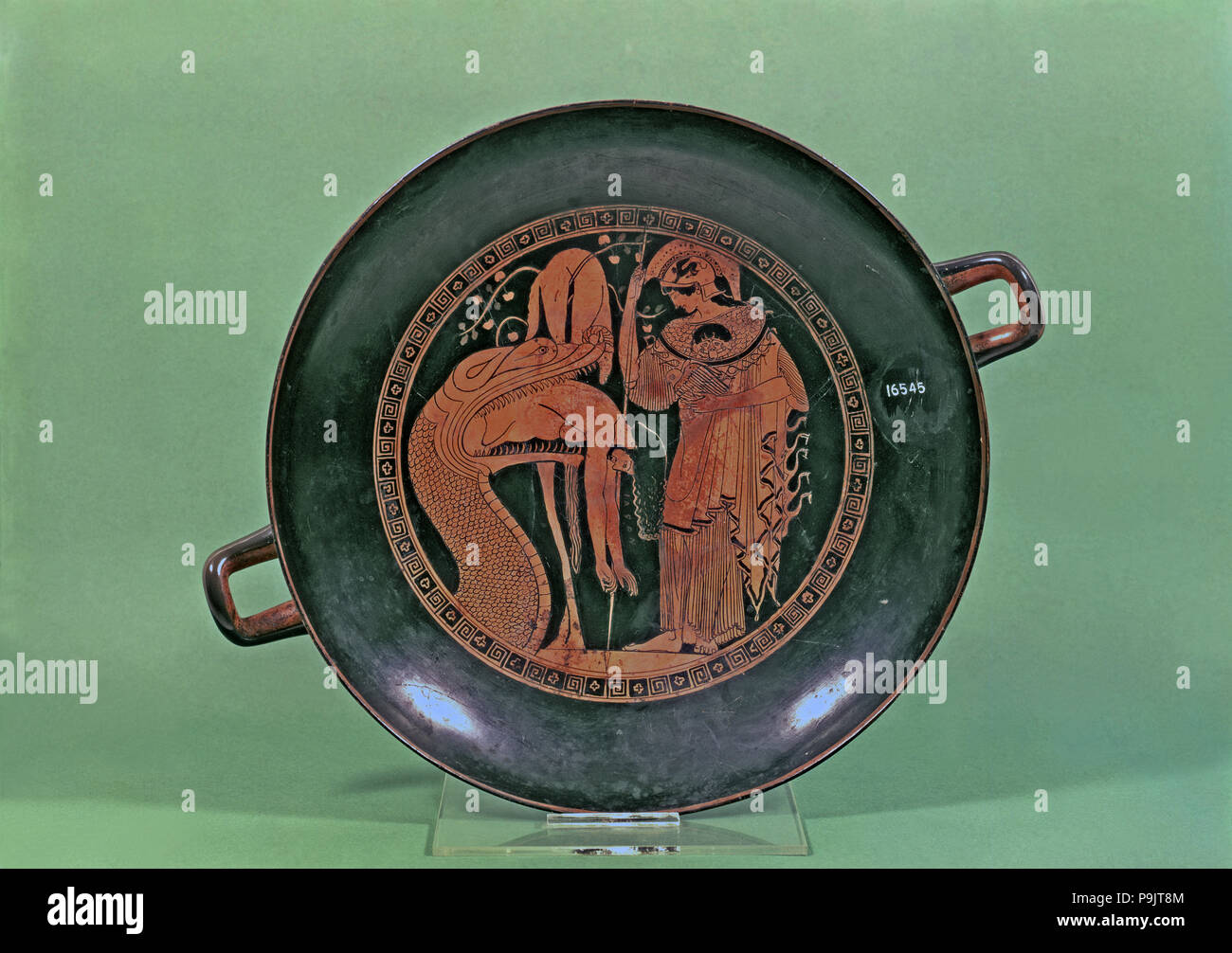 Attic Cup with the representation of Athena and the Dragon of Colchis ...