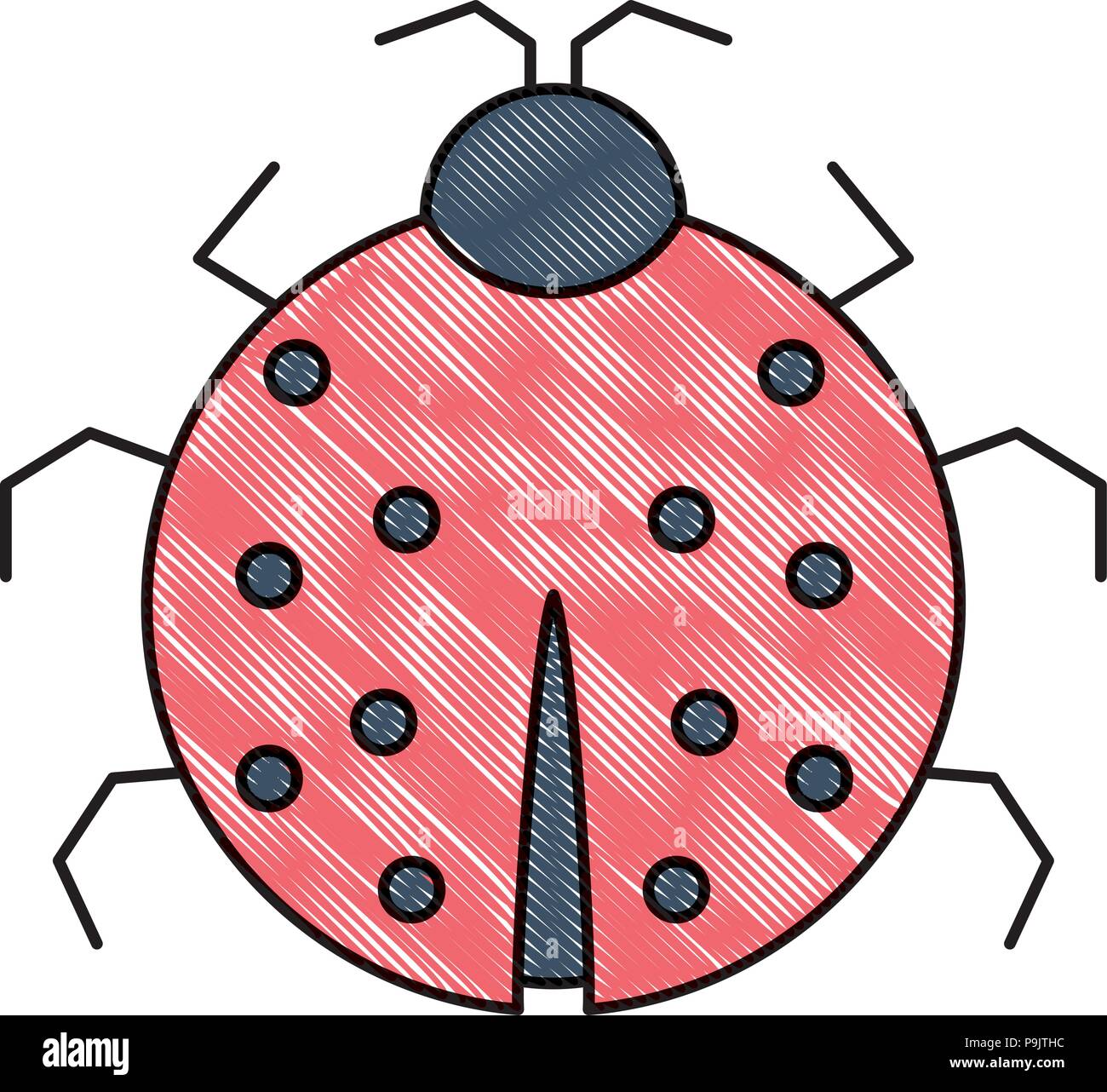 ladybug icon over white background, vector illustration Stock Vector ...