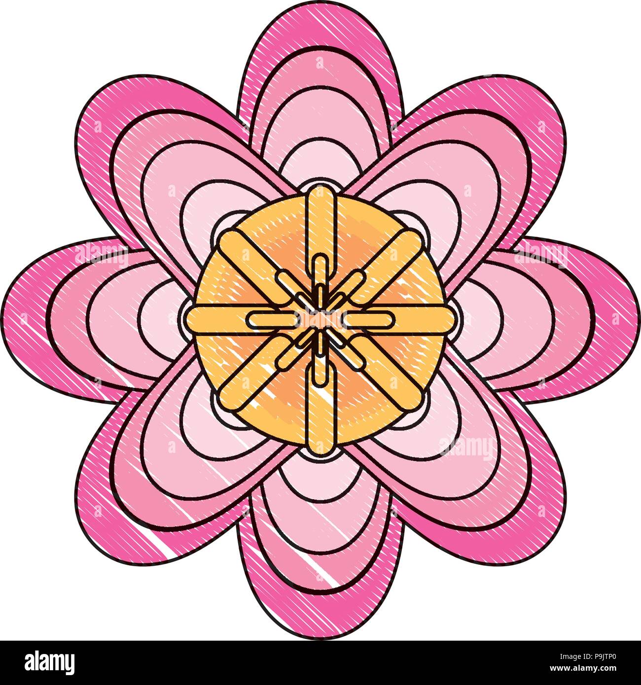 beautiful flower icon over white background, vector illustration Stock ...