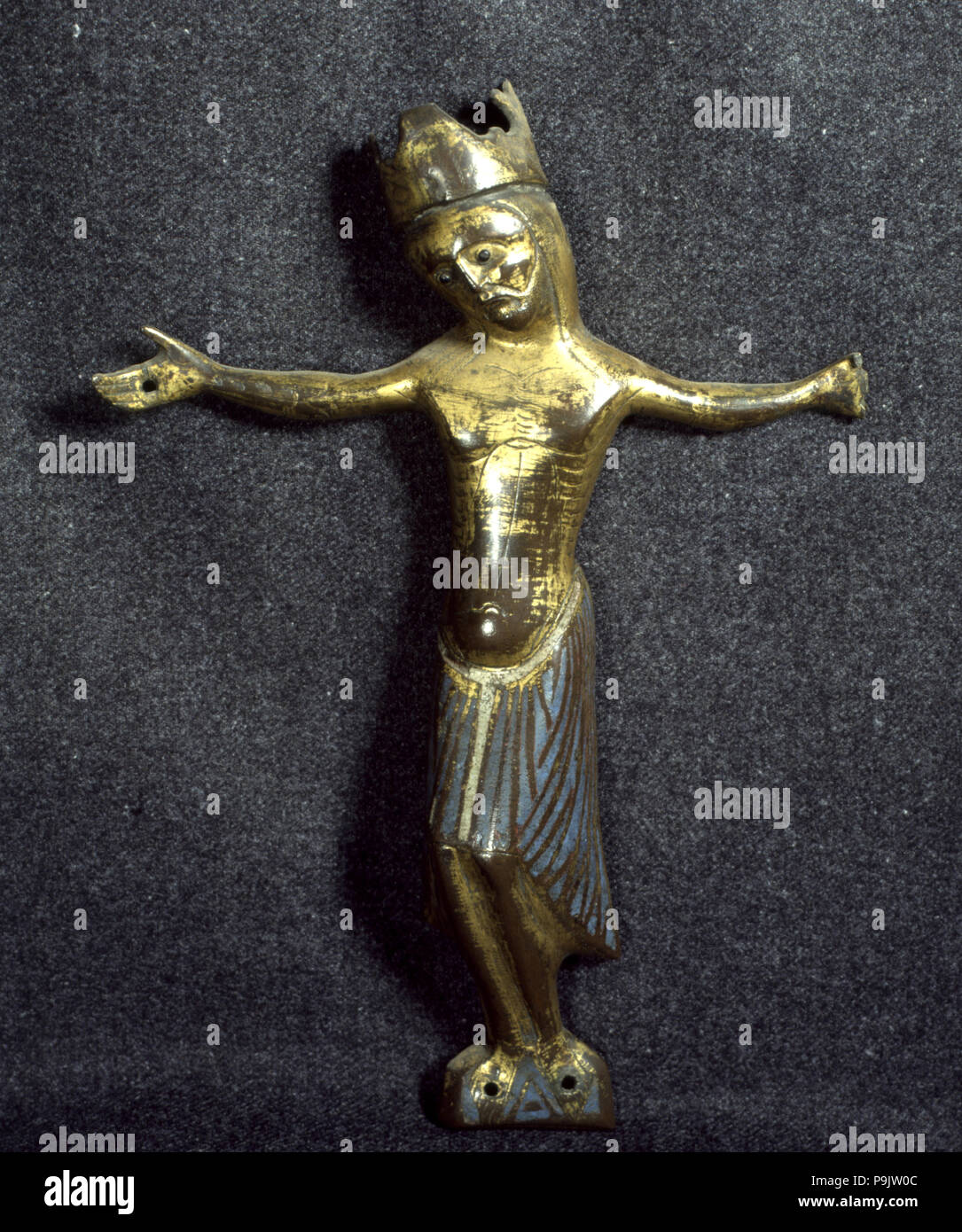 Enamelled Cross with the figure of Christ with his arms stretched out ...