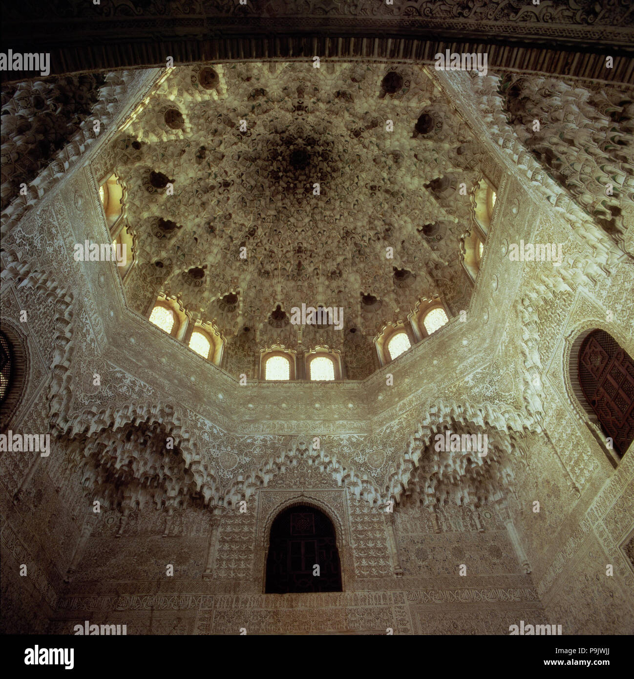 Mocarabes dome in the Hall of the Two Sisters in the Alhambra of ...