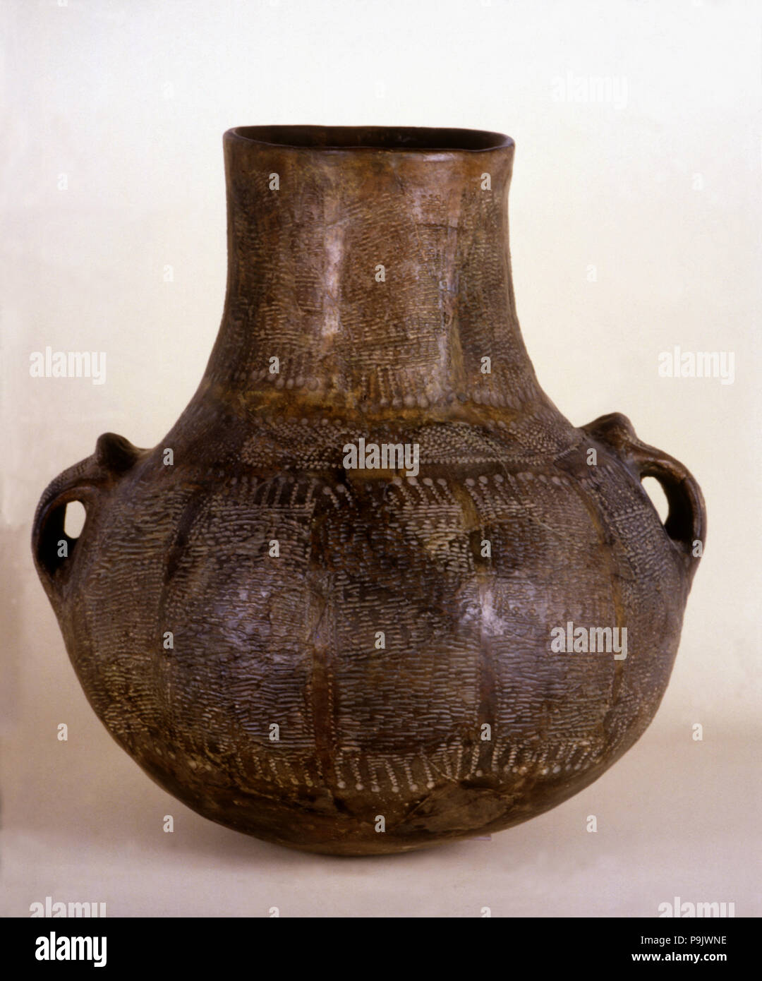 Cardium vessel with decoration in bands, from the Cova de l'Or ...