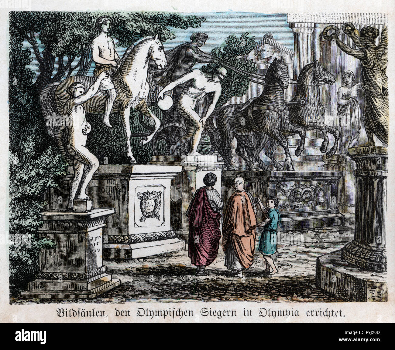 Ancient History. Greece. Statues in honor of the winners. German ...