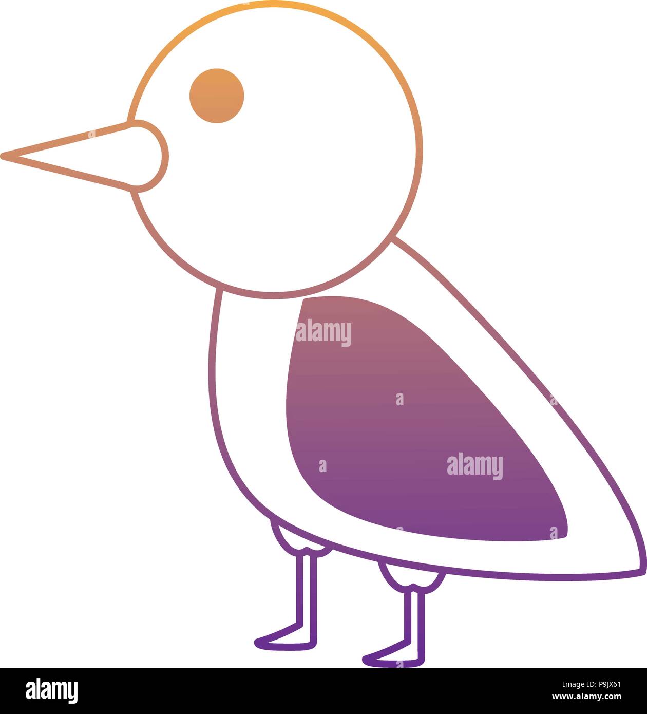 cute bird icon over white background, vector illustration Stock Vector ...