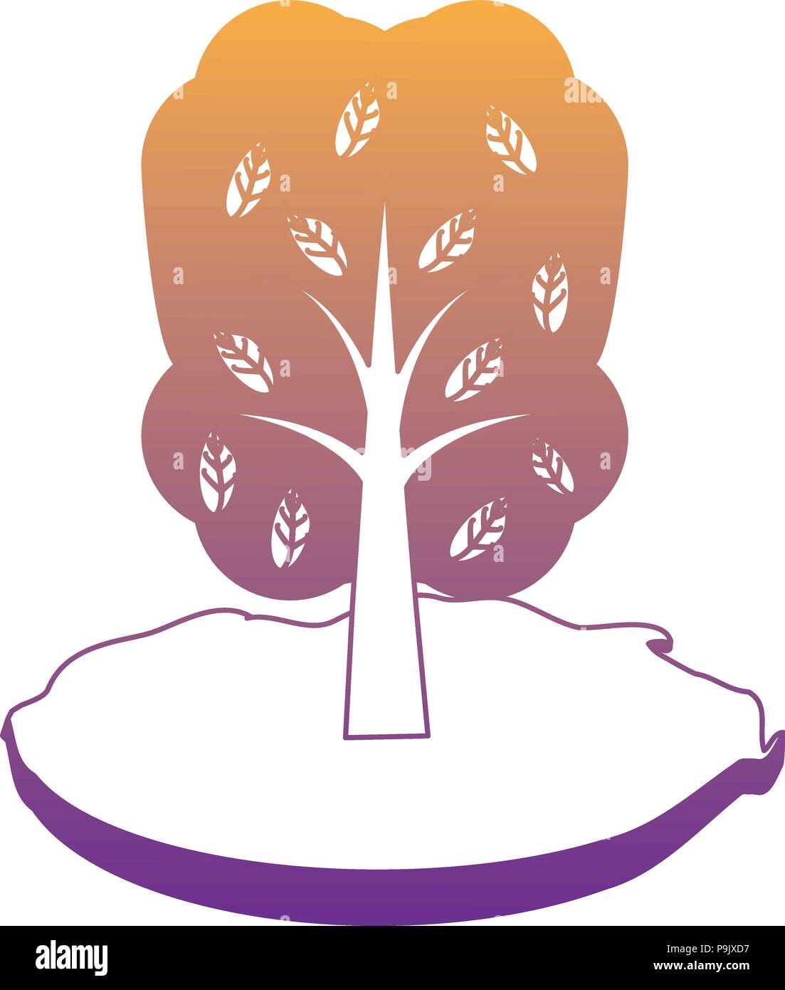 tree icon over white background, vector illustration Stock Vector Image ...